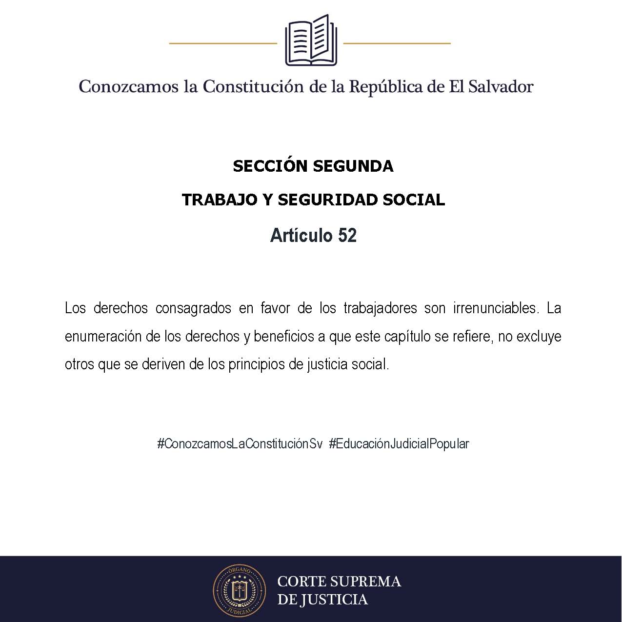 Conozcamos la Constitución de la República - Artículo - 52 - Corte ...